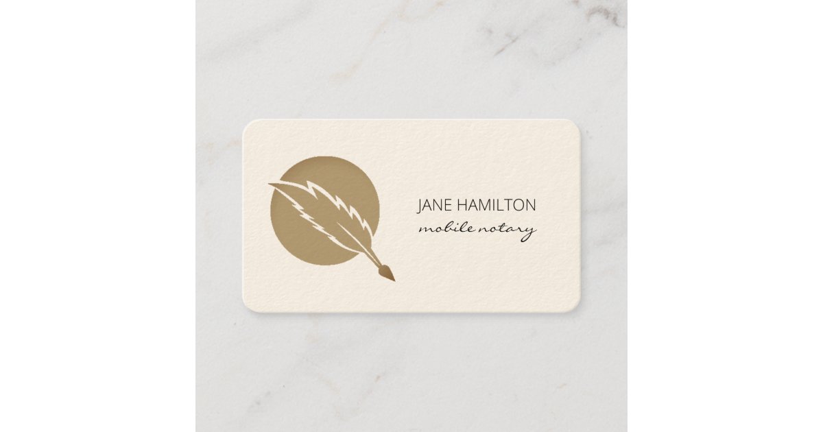 Notary Signing Agent Elegant Business Card | Zazzle