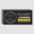 Notary Stamp Loan Signing Agent Modern Black Car Magnet | Zazzle