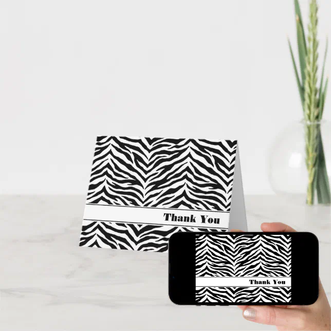 Note Card-Zebra Print Card | Zazzle