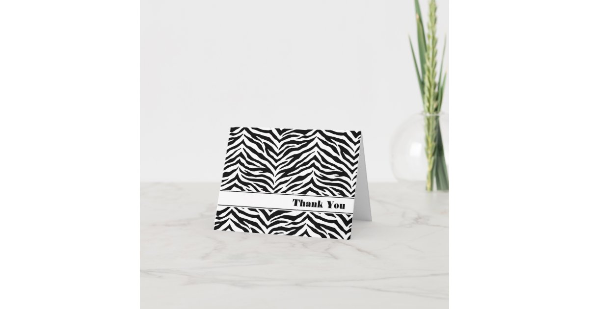 Note Card-Zebra Print Card | Zazzle