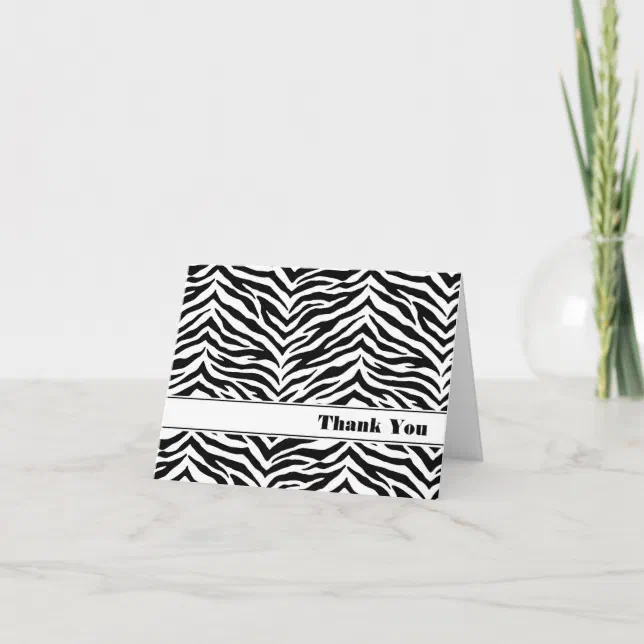 Note Card-Zebra Print Card | Zazzle