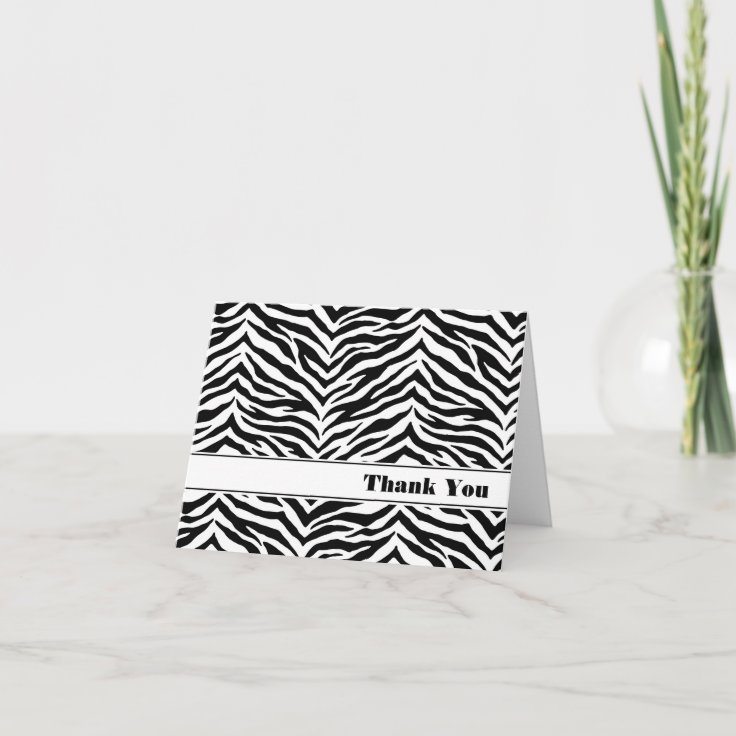 Note Card-Zebra Print Card | Zazzle