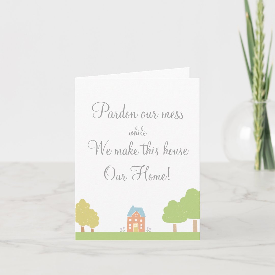 Note for the neighbors new home card | Zazzle
