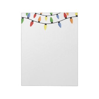 Note Pad-Christmas Lights | Zazzle