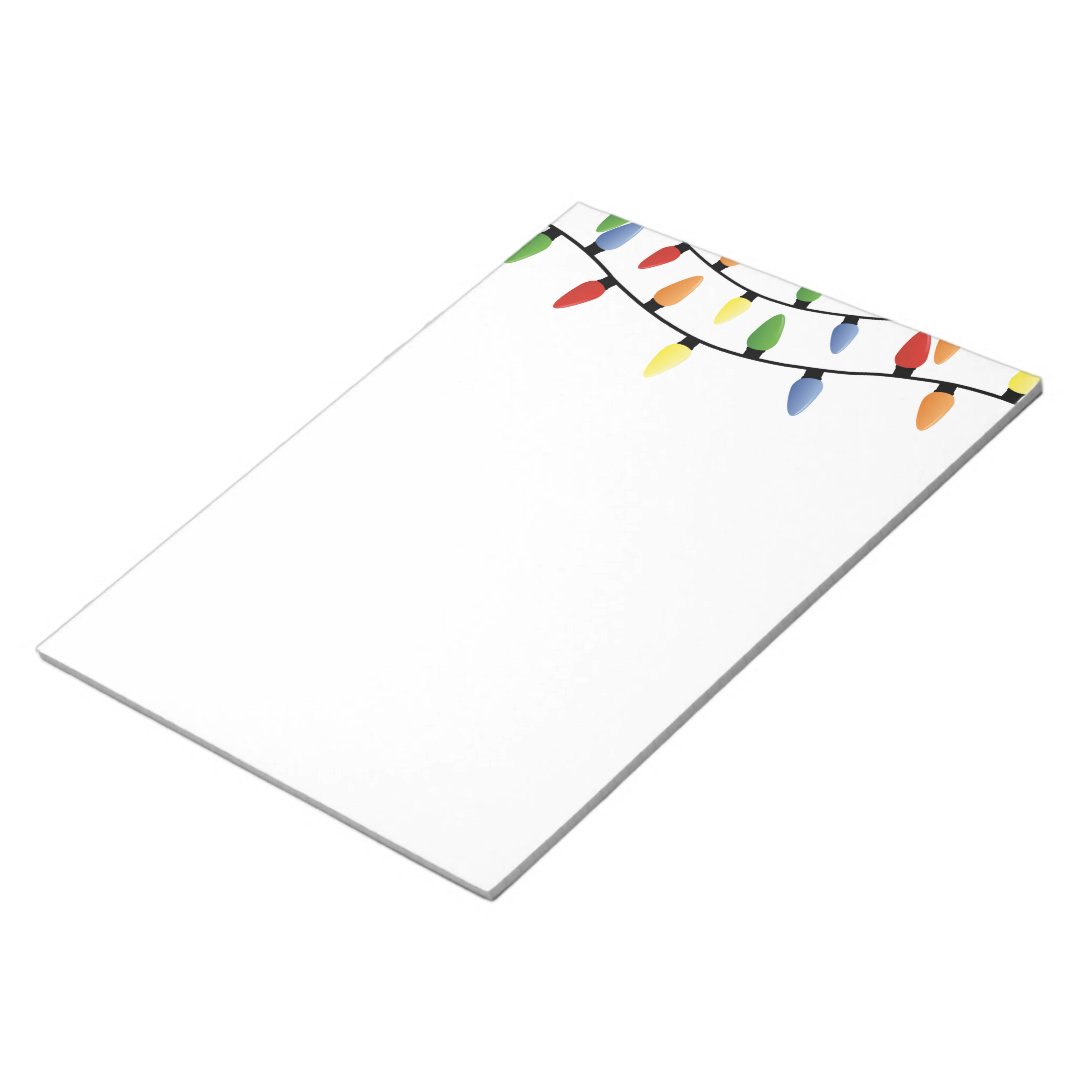 Note Pad-Christmas Lights | Zazzle