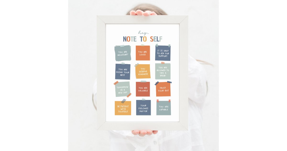 Note to Self 18"X24" Poster | Zazzle