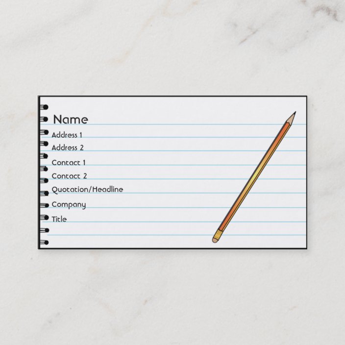Notebook - Business Business Card | Zazzle.com