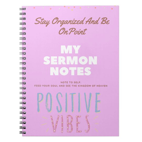 Notebook for sermon notes | Zazzle.com