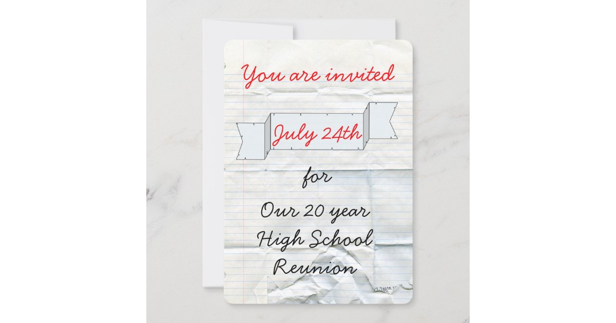 Notebook & handwriting invitation | Zazzle