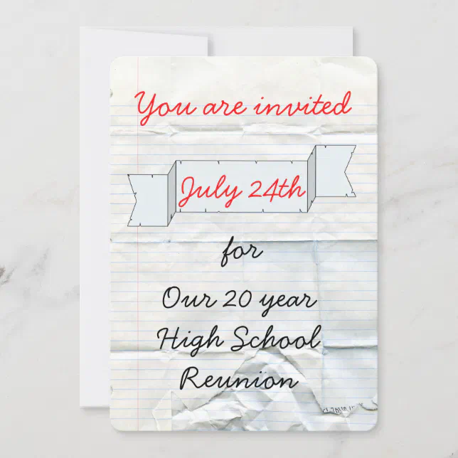 Notebook & handwriting invitation | Zazzle