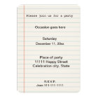Notebook Paper Invitation | Zazzle.com