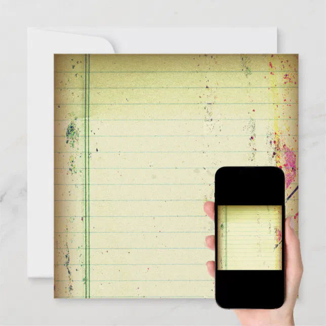 Notebook Paper Invitation | Zazzle