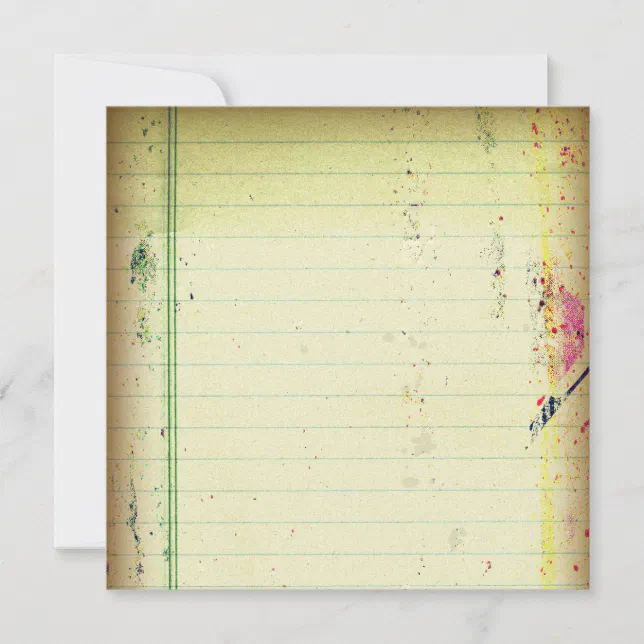 Notebook Paper Invitation | Zazzle