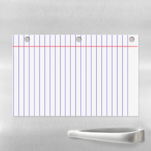 Notebook Paper Magnetic Dry Erase Sheet | Zazzle