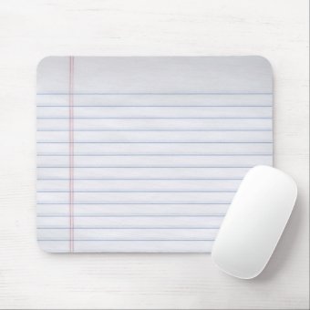 Notebook Paper Mouse Pad | Zazzle