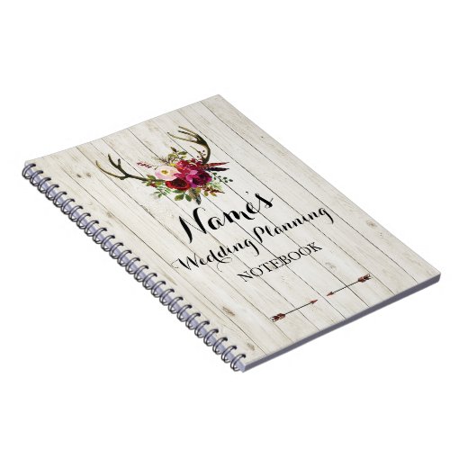 Notebook Rustic Wedding Planning Ideas Notes Bride | Zazzle