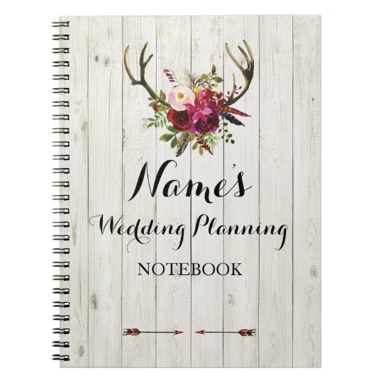 Notebook Rustic Wedding Planning Ideas Notes Bride | Zazzle.com