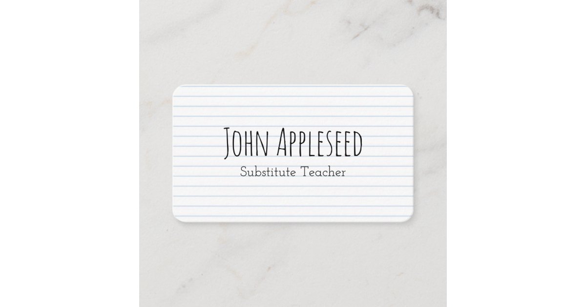 Notebook Style Business Card | Zazzle