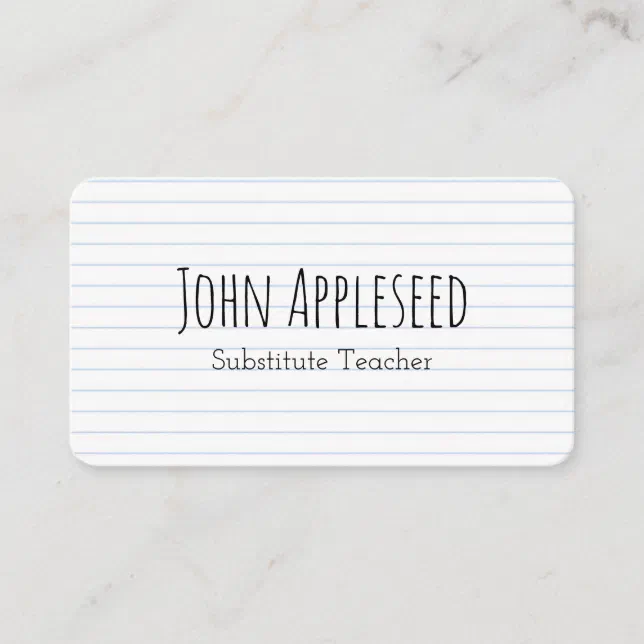 Notebook Style Business Card | Zazzle