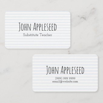 Notebook Style Business Card | Zazzle