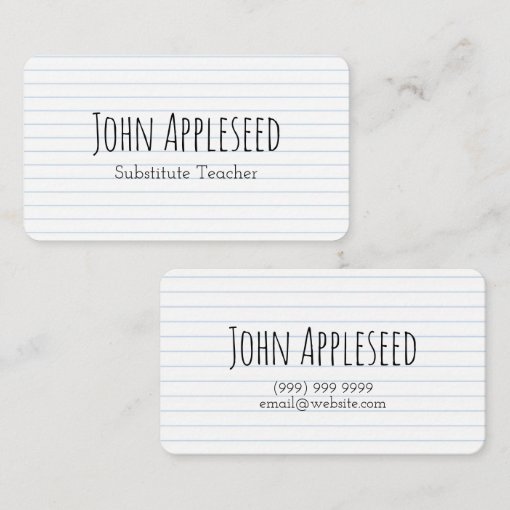 Notebook Style Business Card | Zazzle