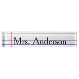 Notebook Teacher Nameplate for desk | Zazzle