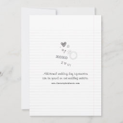 Notebook Wedding Invitation | Zazzle