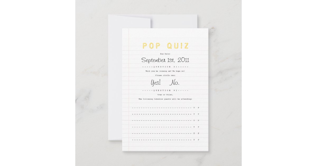 Notebook Wedding Invitation RSVP | Zazzle