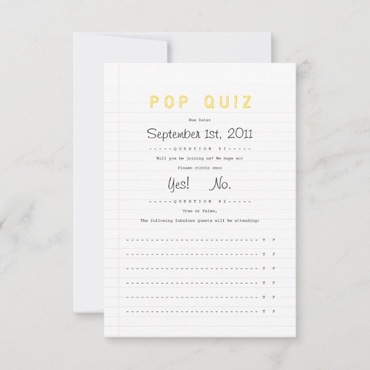 Notebook Wedding Invitation RSVP | Zazzle