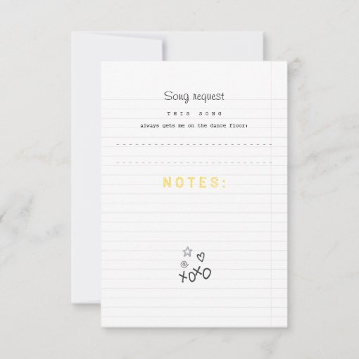 Notebook Wedding Invitation RSVP | Zazzle