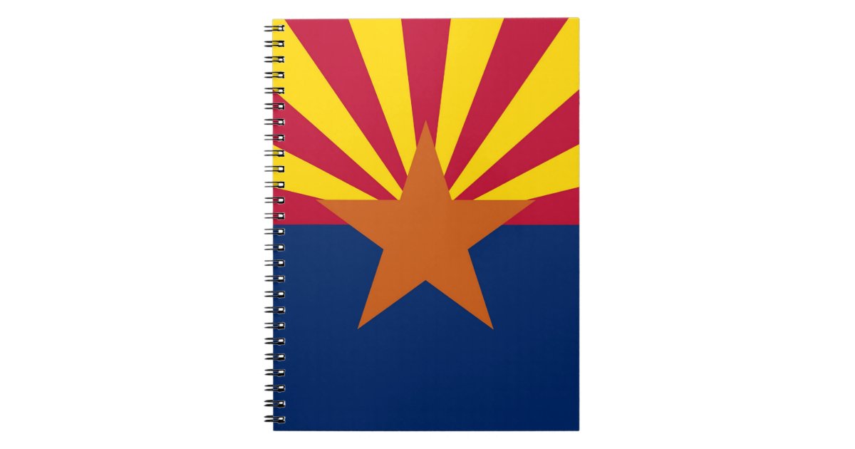 Notebook with Flag of Arizona State | Zazzle