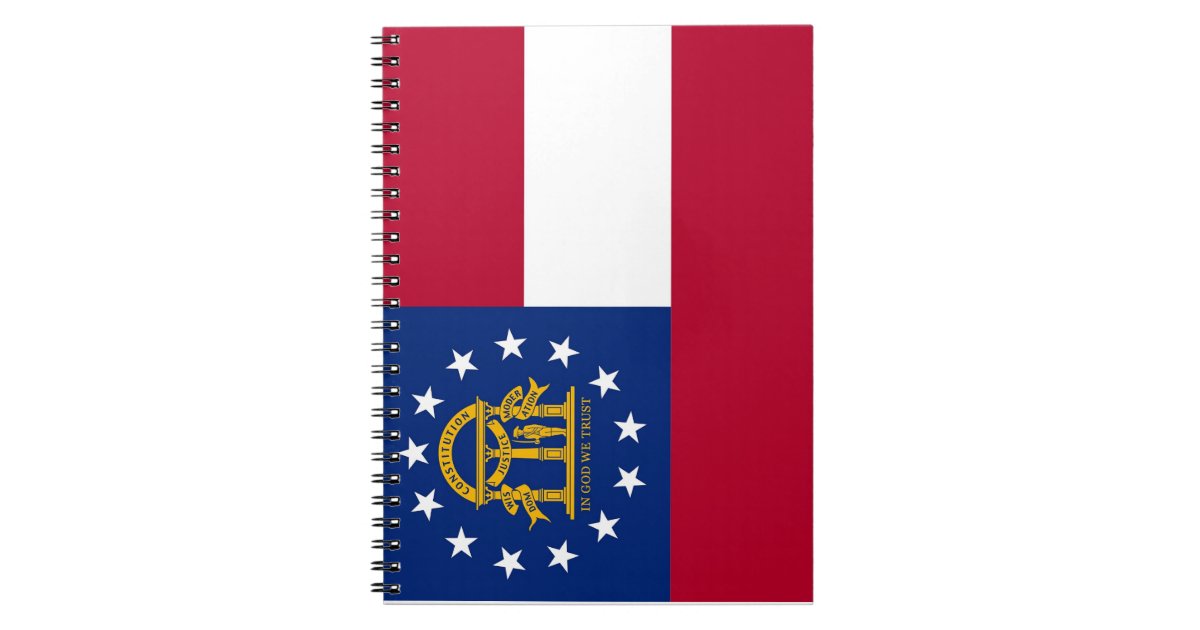 Notebook with Flag of Georgia State | Zazzle