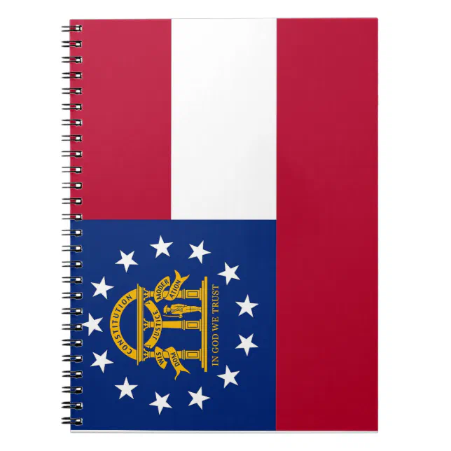 Notebook with Flag of Georgia State | Zazzle