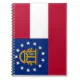 Notebook with Flag of Georgia State | Zazzle