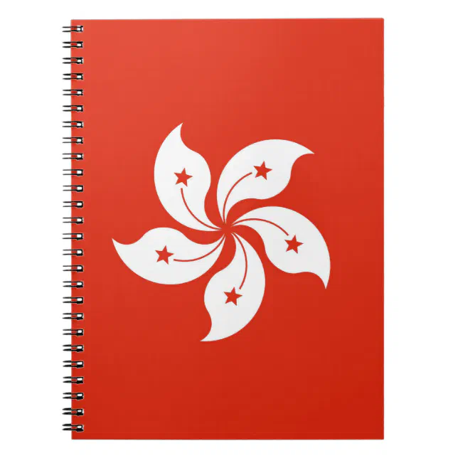Notebook with Flag of Hong Kong, China | Zazzle