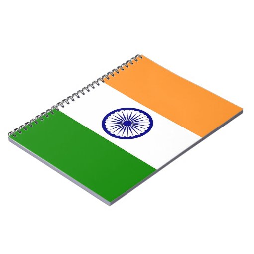 Notebook with Flag of India | Zazzle