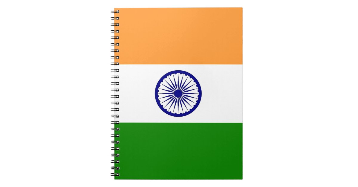 Notebook with Flag of India | Zazzle