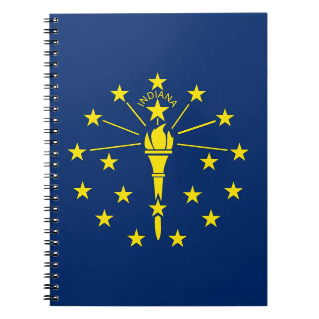 Notebook with Flag of Indiana State | Zazzle