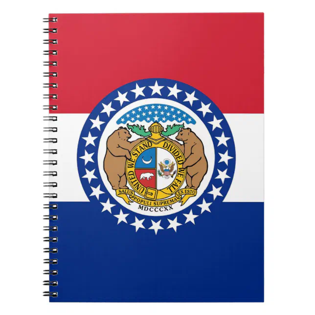 Notebook with Flag of Missouri State | Zazzle