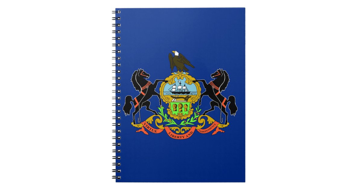 Notebook with Flag of Pennsylvania State | Zazzle
