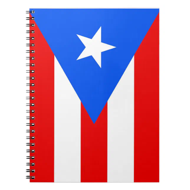 Notebook with Flag of Puerto Rico State | Zazzle