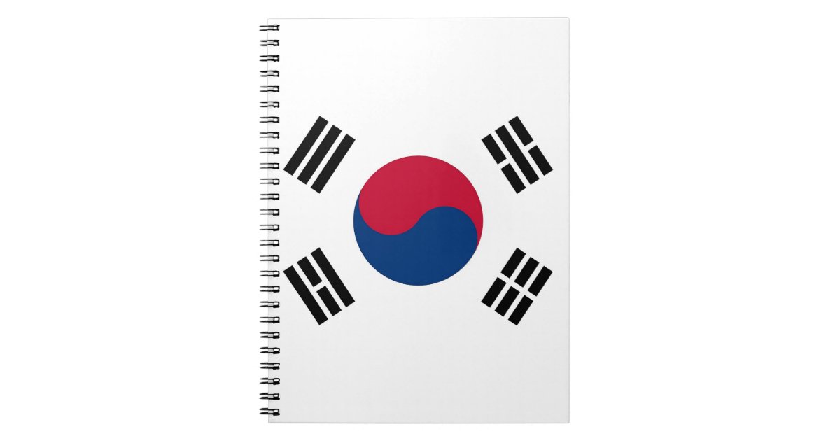 Notebook with Flag of South Korea | Zazzle