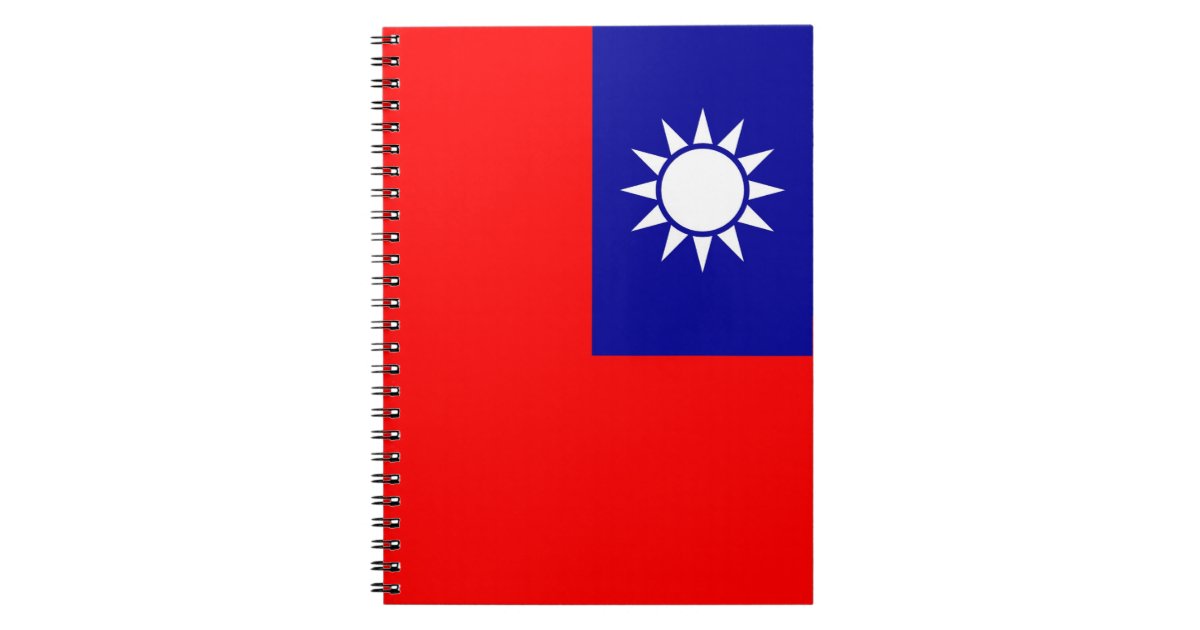 Notebook with Flag of Taiwan | Zazzle