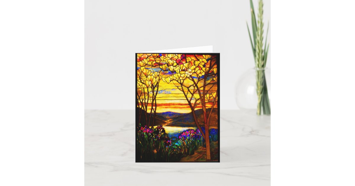 Notecard-Stained Glass-Tiffany 9 Card | Zazzle