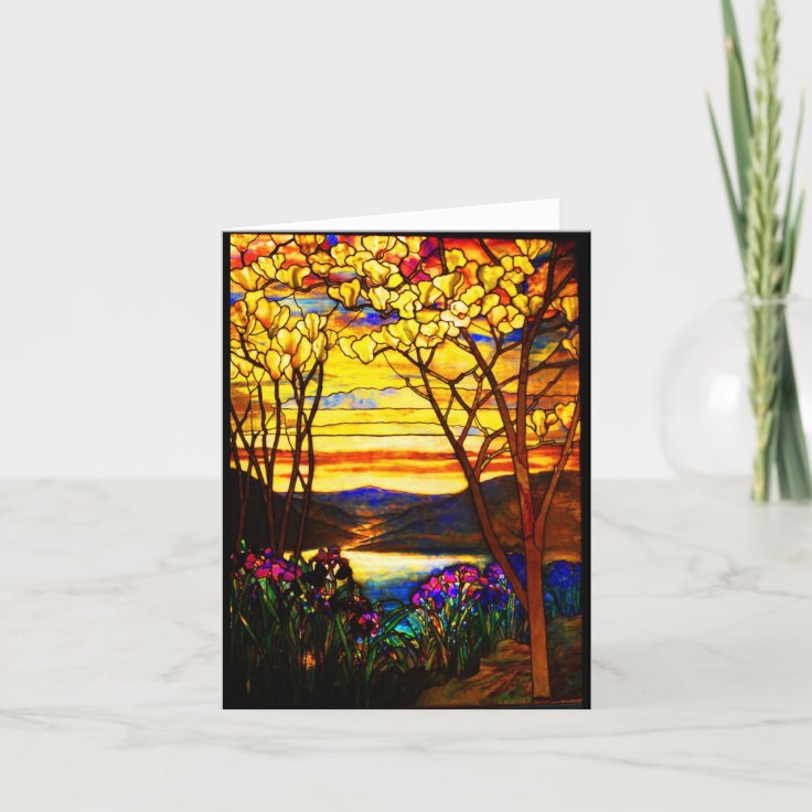 Notecard-Stained Glass-Tiffany 9 Card | Zazzle