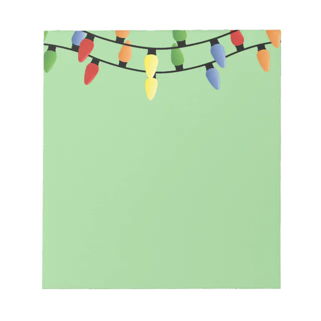 Notepad-Christmas Lights Notepad | Zazzle