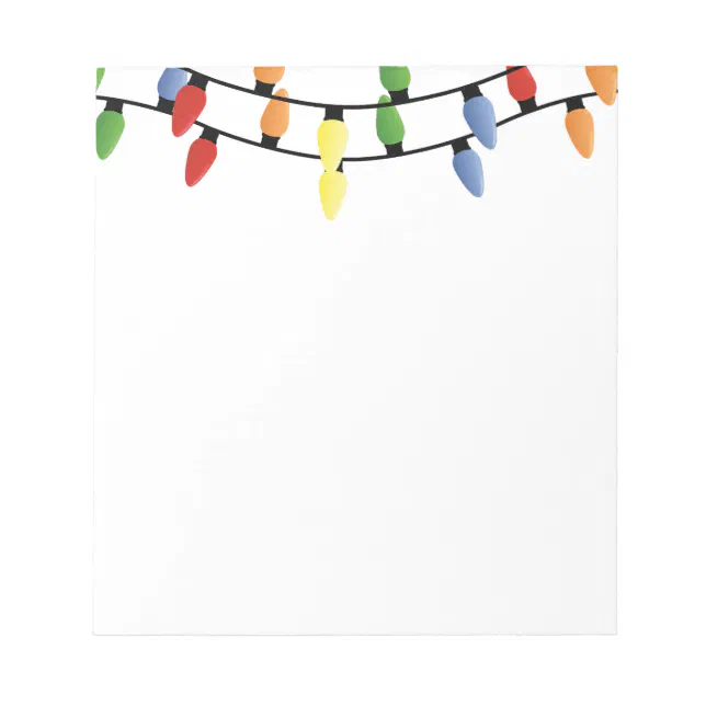 Notepad-Christmas Lights Notepad | Zazzle