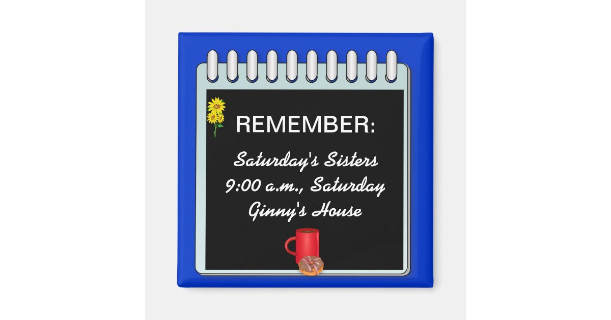 Notepad: Reminder Message template magnet | Zazzle