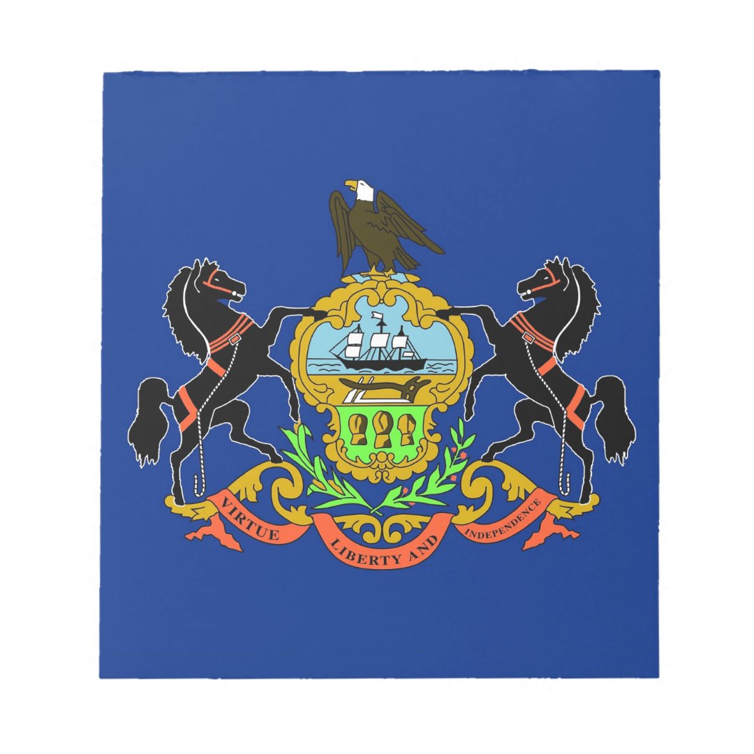 Notepad with Flag of Pennsylvania State | Zazzle