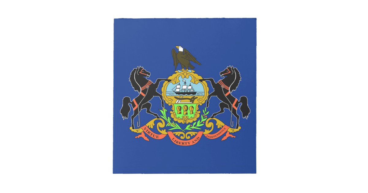 Notepad with Flag of Pennsylvania State | Zazzle